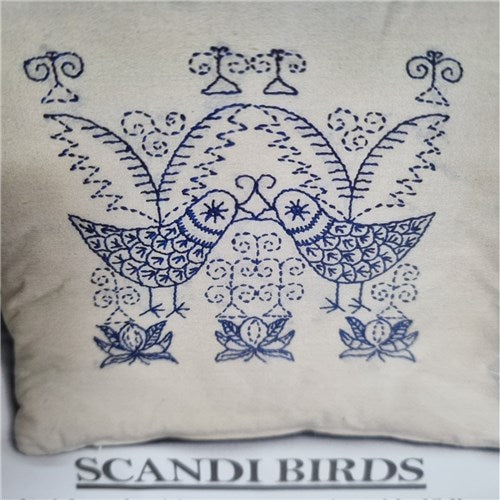 Scandibirds Cushion Embroidery Kit by Annette Eriksson – AllThreads