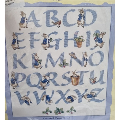 Peter Rabbit Alphabet Sampler Counted Cross Stitch Kit by Semco ...