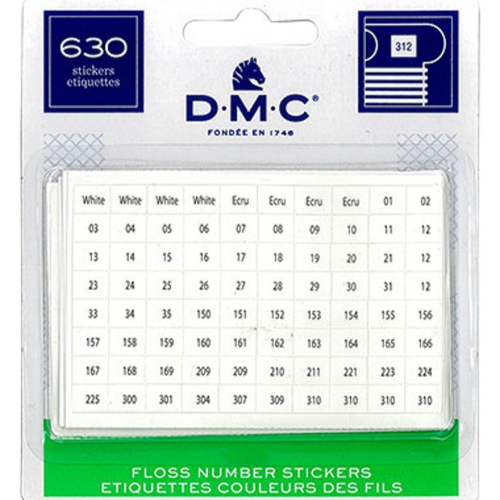DMC Floss Numbers Stickers (Pack of 630) – AllThreads